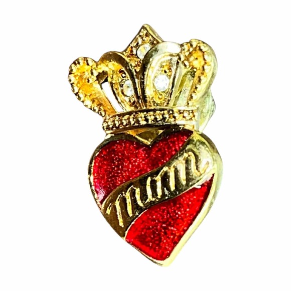 Avon | Jewelry | Vintage Avon Crown Of Hearts Mom Banner Tack Pin ...